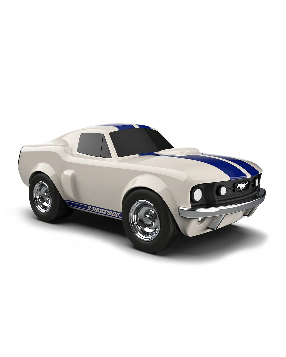 Ford Mustang Racing Car in Ivory White